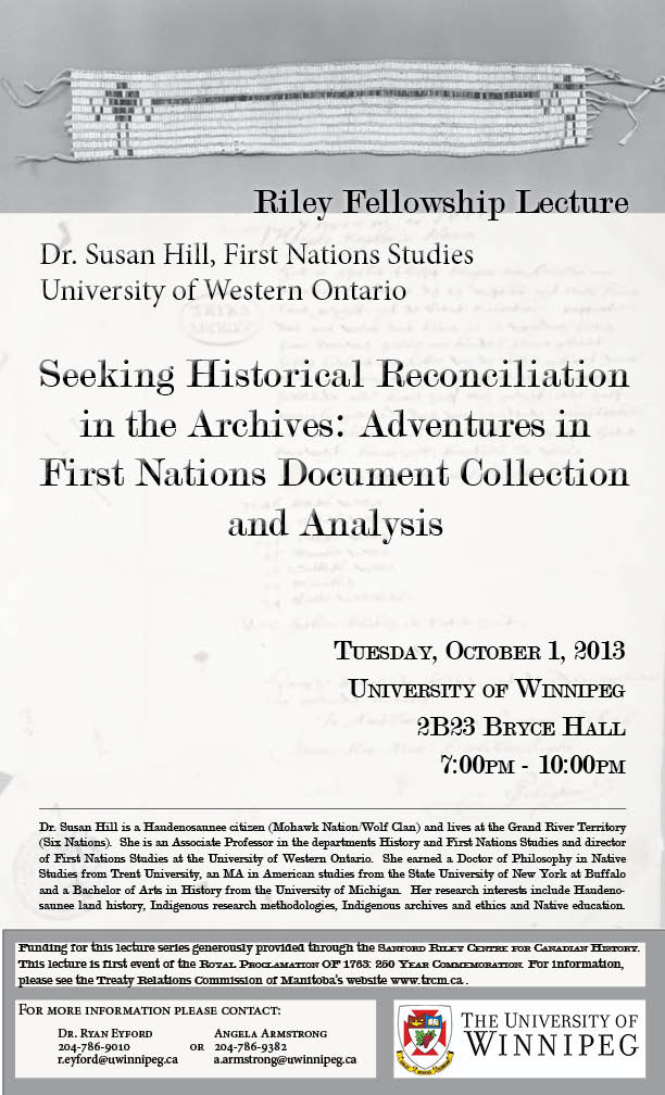 Dr. Susan Hill – Seeking Historical Reconciliation in the Archives ...